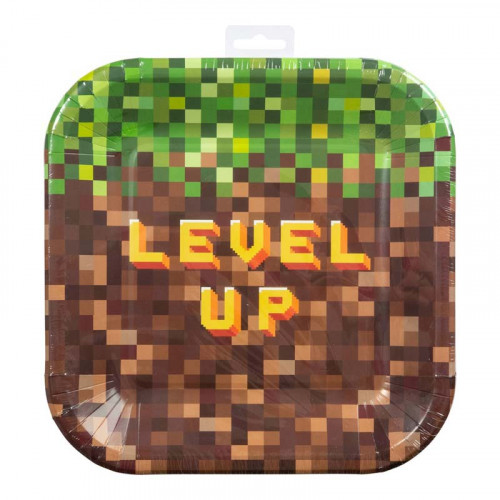 Köp papperstallrikar Minecraft, level up hos Lyckasmedmat.se