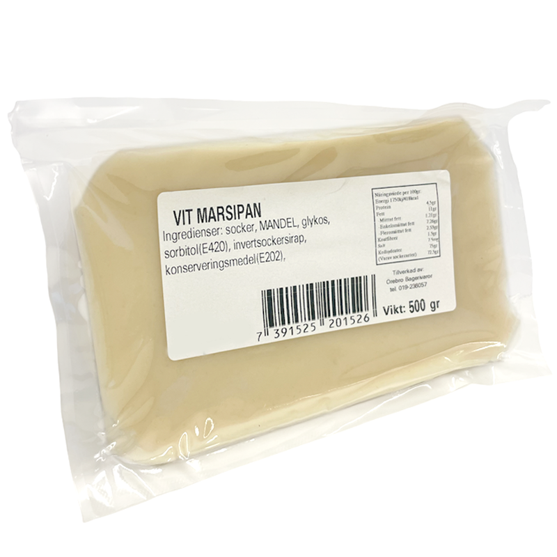 Köp Vit Marsipan 500 g - Täck & Dekorera Tårtor