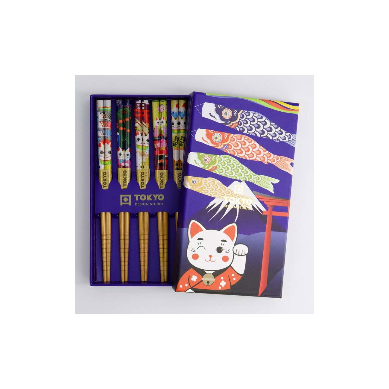 Köp Barnätpinnar Lyckokatter & koifiskar 5-pack | Tokyo Design Studio